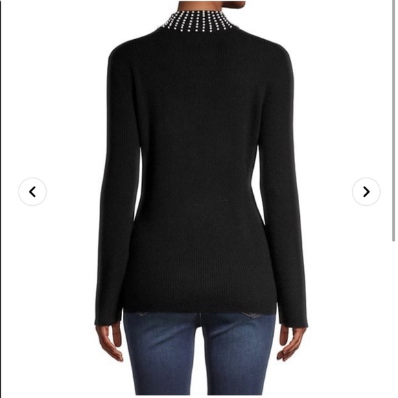 qi cashmere | Sweaters | Qi Cashmere Black Pearl Sweater | Poshmark